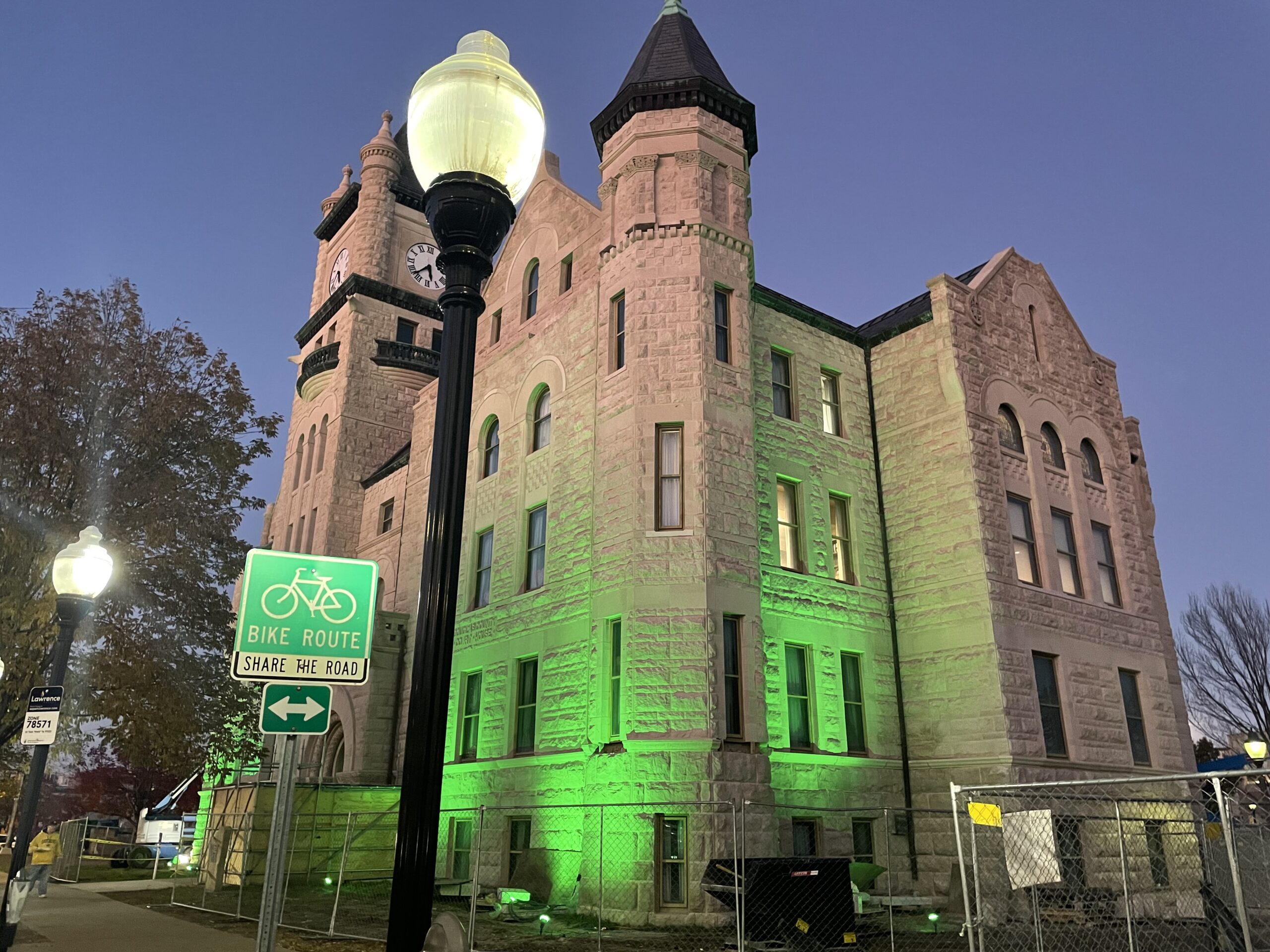 Douglas County’s historic courthouse lights up in green to honor ...